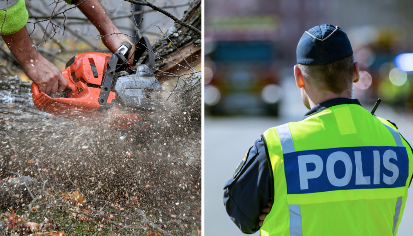 Polis gjorde reklam för motorsåg på Instagram
