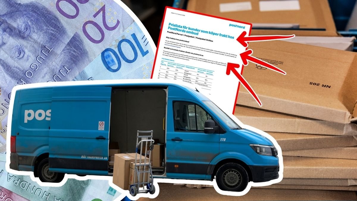 Postnord ändrar prislistan 2026 – många paket blir dyrare