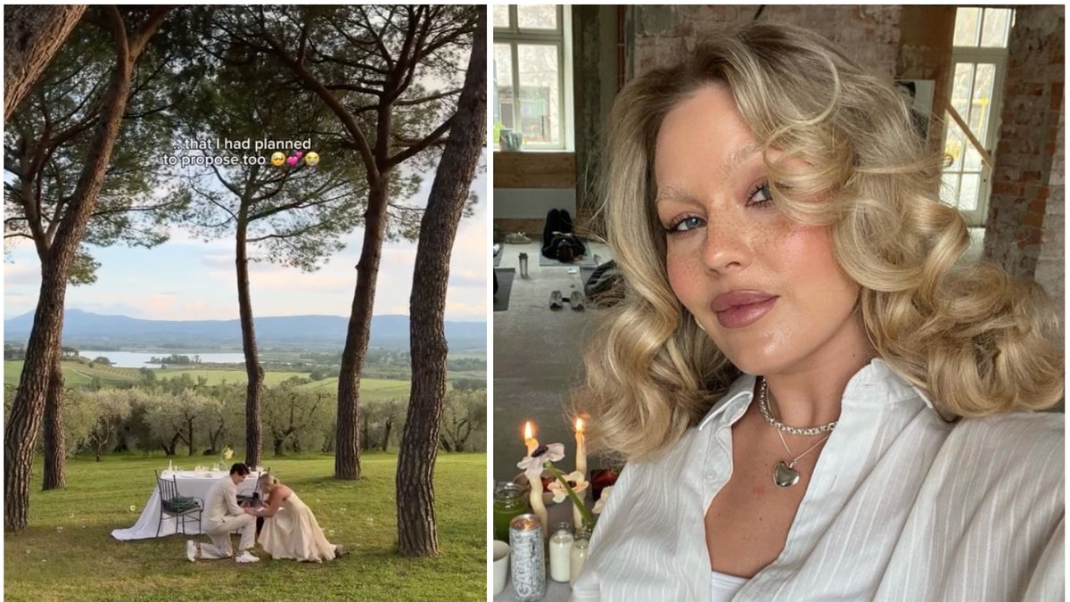 Galna detaljen i Angelica Blicks förlovningsvideo