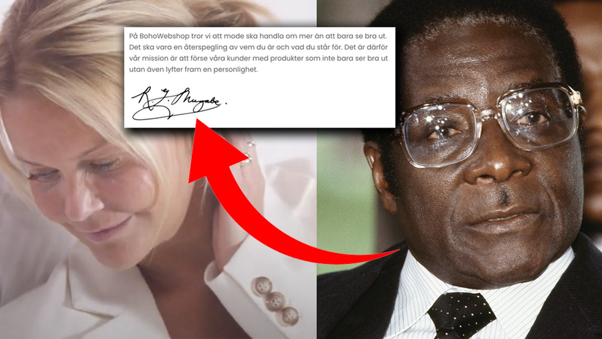 Jeanette Svedberg säljer saker från AliExpress – med diktatorn Robert Mugabes signatur