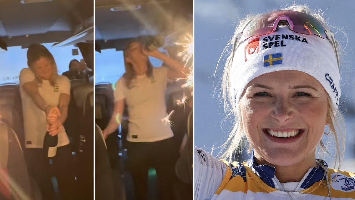 Frida Karlssons fest efter segern i Tour de Ski – här halsar stjärnan ...