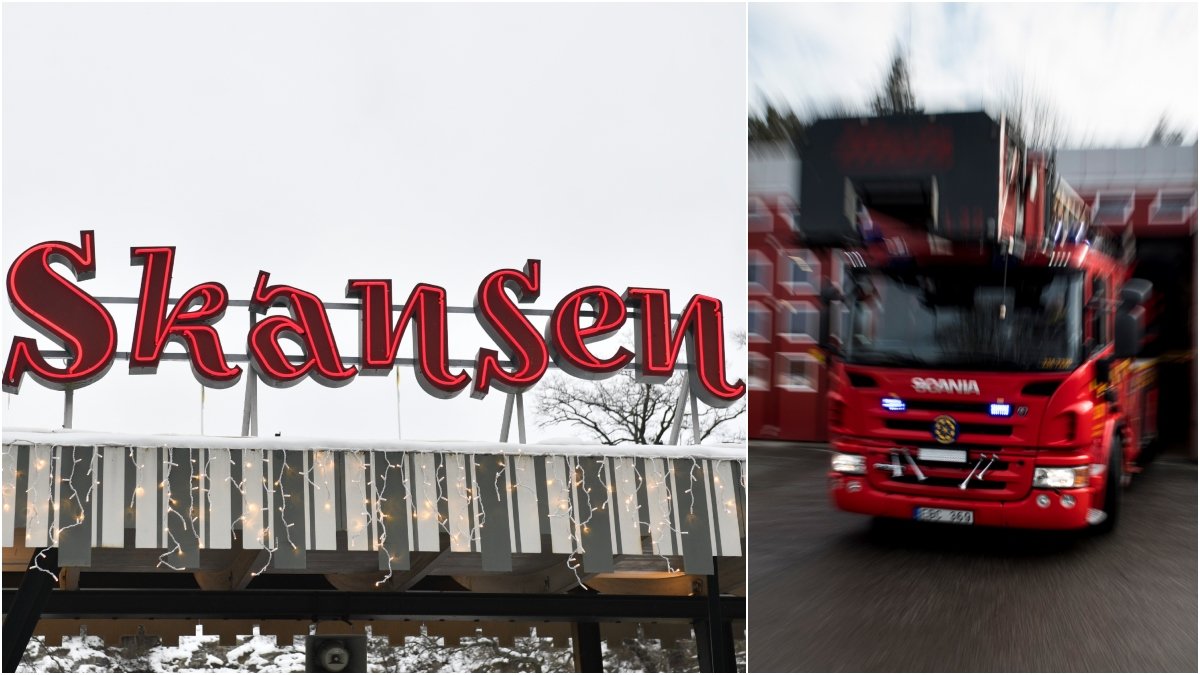 Fullt utvecklad brand på Skansen