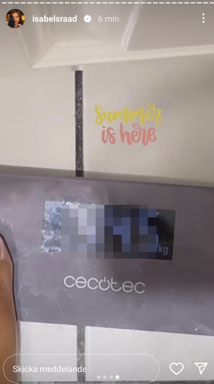 Norska influencern Isabel Raad la ut sin vikt på Instagram: "Det ...