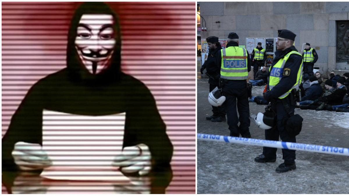 Anonymous stängde ner nazisternas hemsida efter våldsamma demonstrationen