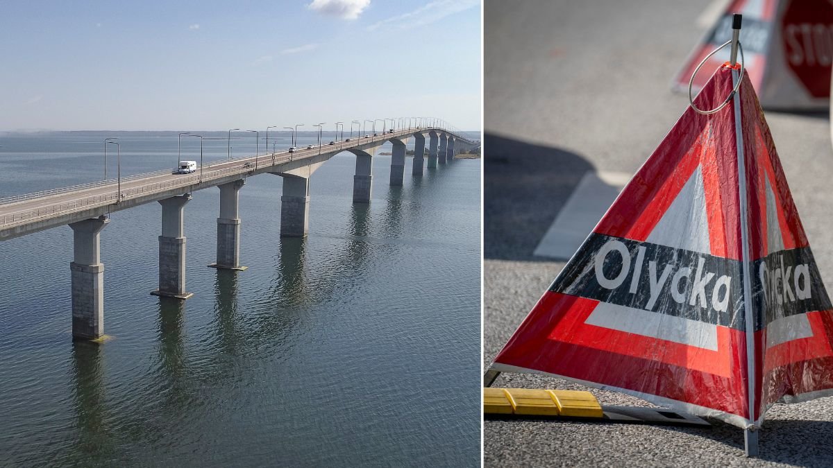 Ölandsbron stängd efter krock