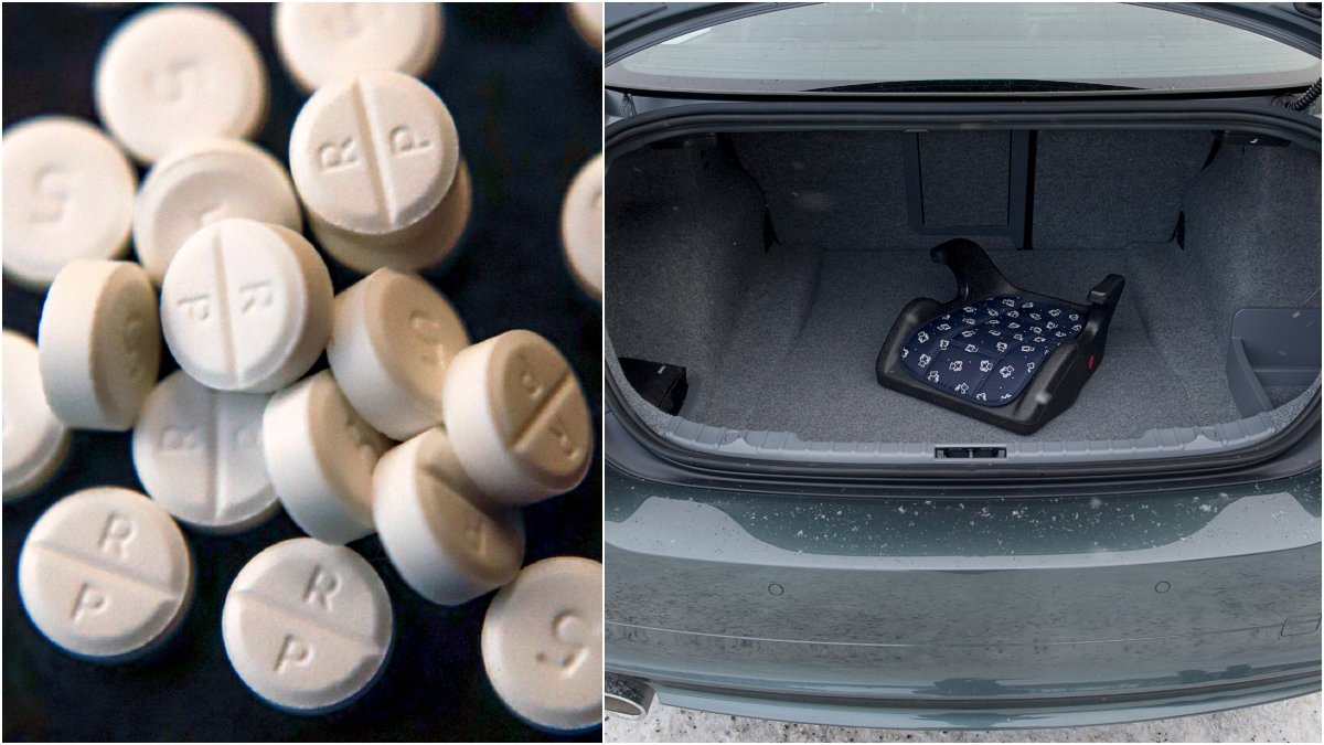 Knark för 2,2 miljoner hittat i väska i bil