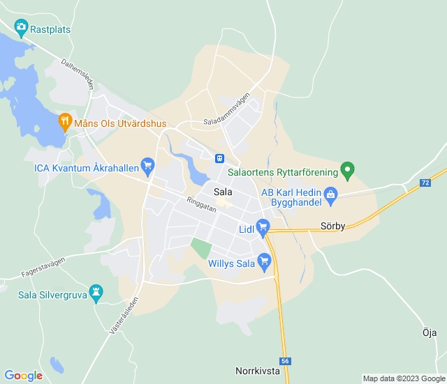 Polisen i Sala rapporterar om brand