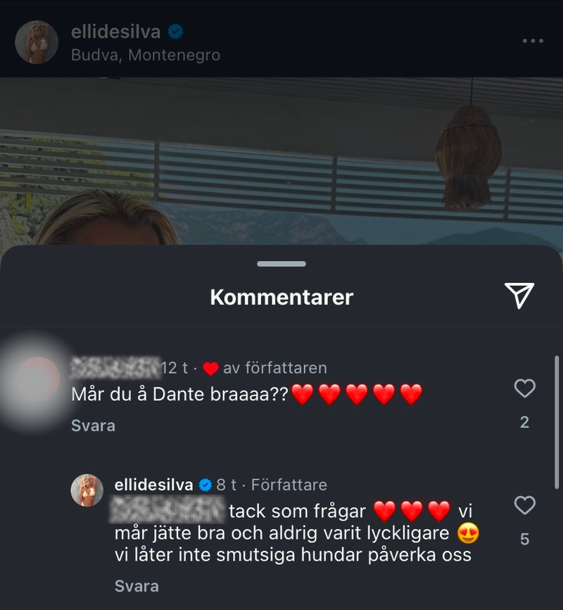 Ellinore De Silva är Dante Lindhes nya flickvän