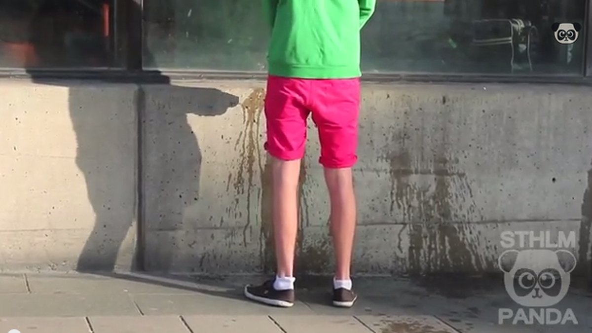 Hur reagerar svenskar på kille som kissar offentligt?