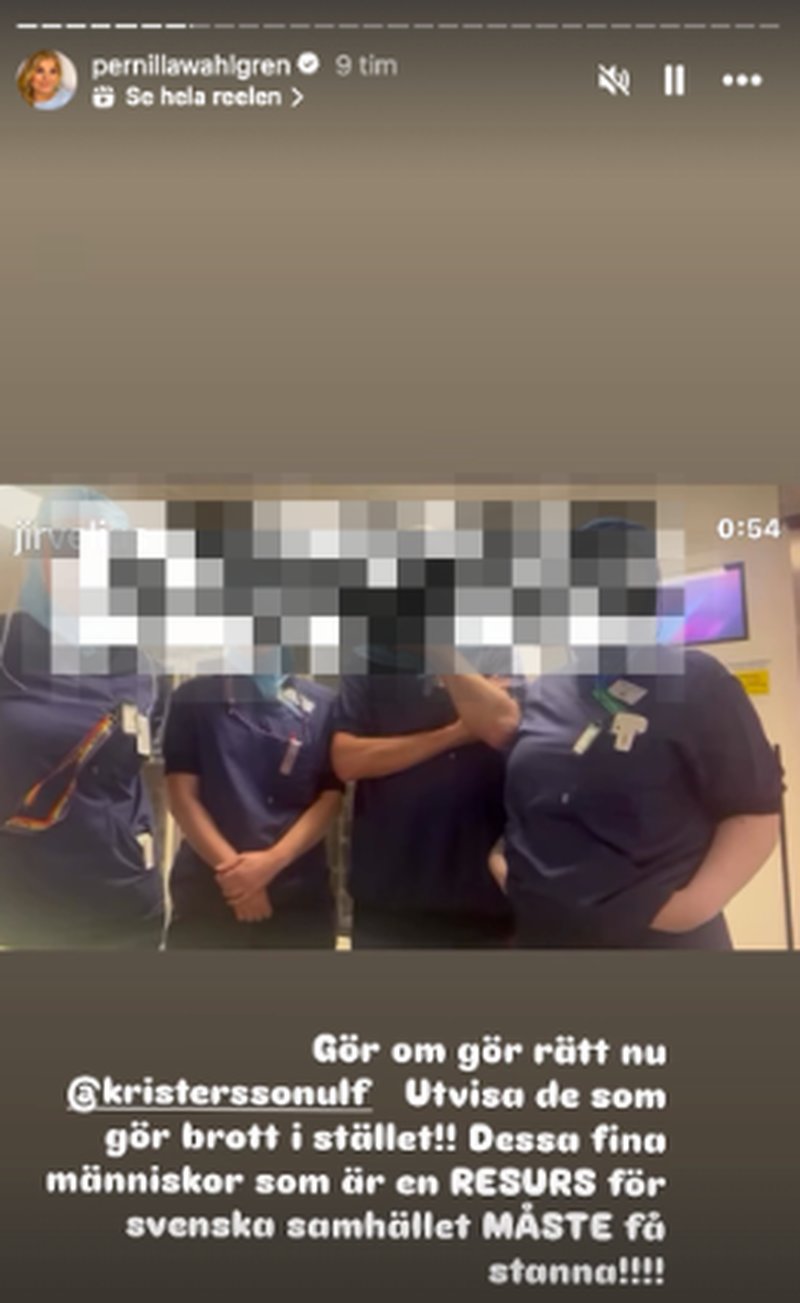 Pernilla delade videon på sin Instagram story. Skärmbild/Instagram ...