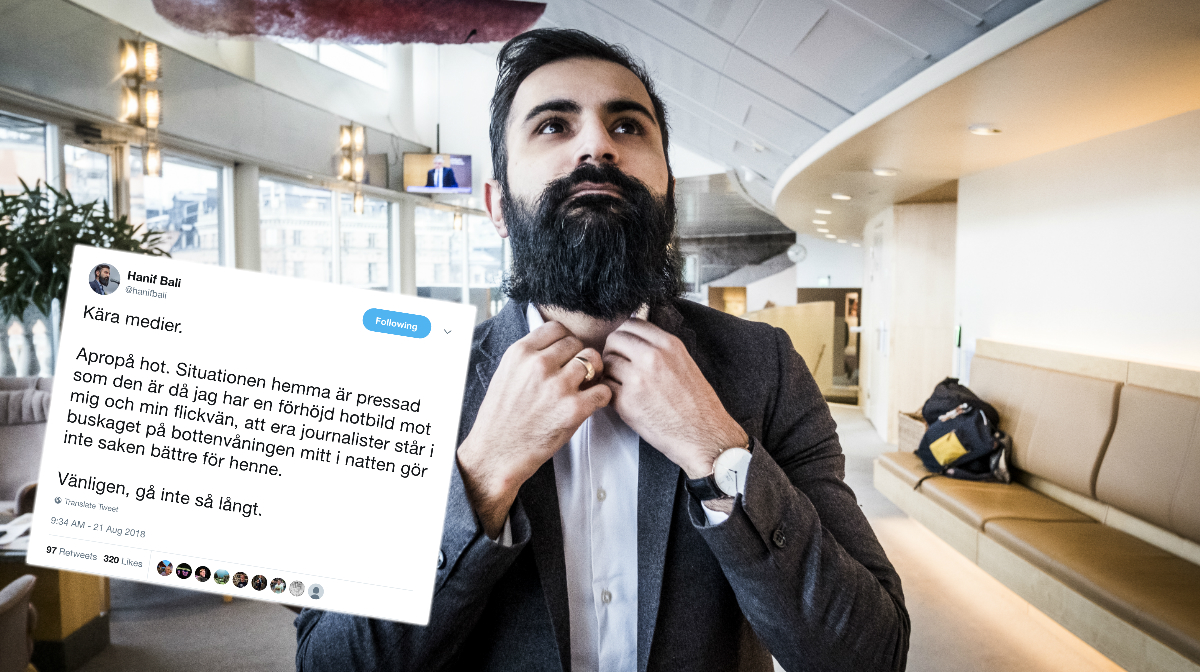 Hanif Bali om hoten: "Journalister står i buskaget mitt i natten"