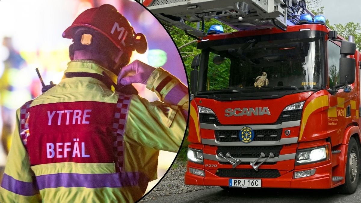 Brand i lägenhetshus – stor räddningsinsats