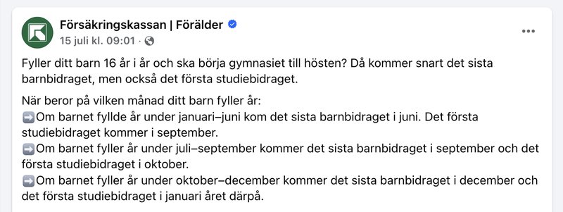 Barnbidrag 2025: De får 2 500 kronor mindre i sommar