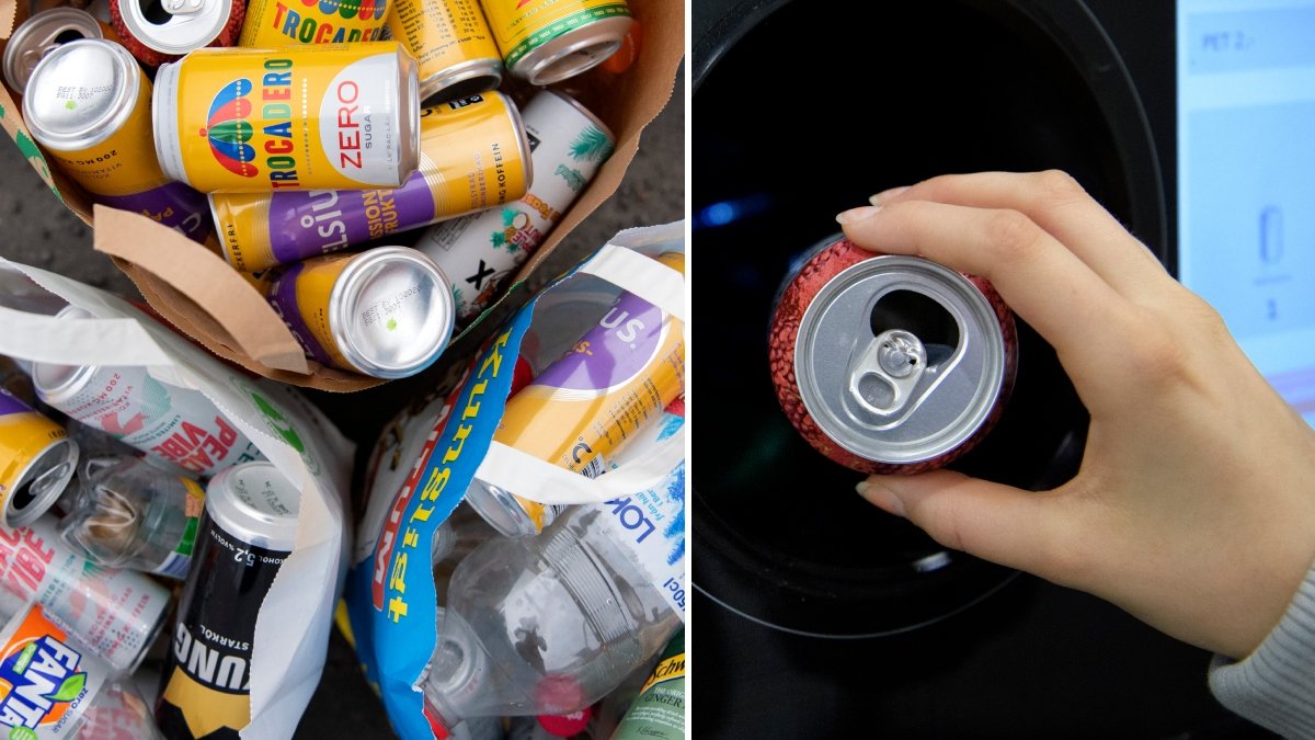 Panten höjs på burkar och flaskor