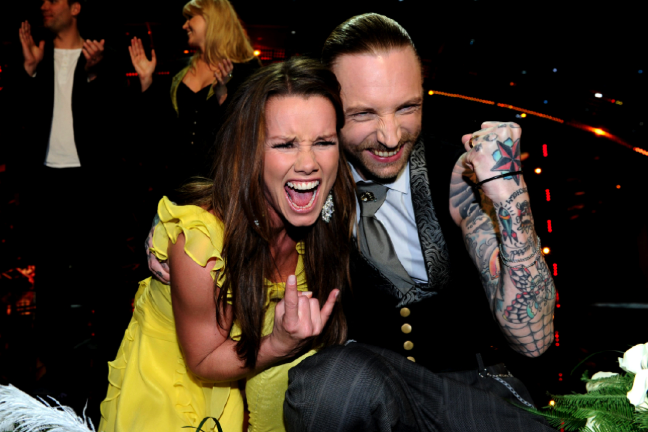 SKRÄLLEN: Linda Bengtzing och Nicke Borg till final